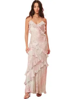 LoveShackFancy Rialto Maxi Dress - Lilac Spring