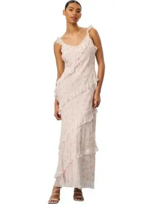LoveShackFancy Radiance Heirloom Printed Maxi Dress - Sterling Dusk