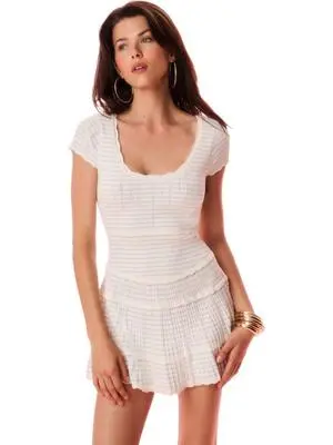 LoveShackFancy Elisavette Striped Knit Mini Dress - Sailor Stripes