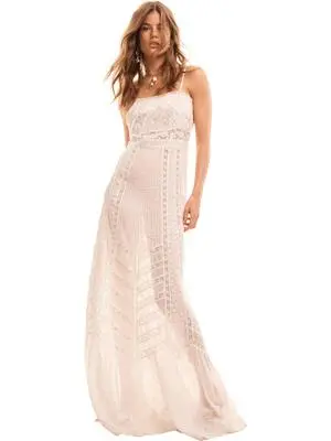 LoveShackFancy Lucina Cotton Maxi Dress - Optic White