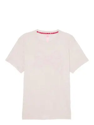 LoveShackFancy X Campus Cotton Tee - Snow Heather