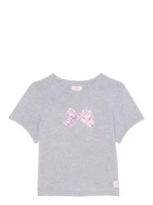 LoveShackFancy Cotton Baby Tee - Vs Med Heather Grey