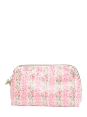 LoveShackFancy Heirloom Floral Travel Pouch - Pink Macaroon