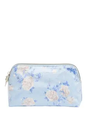 LoveShackFancy Heirloom Floral Travel Pouch - Whisper Blue