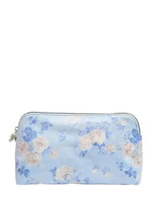 LoveShackFancy Heirloom Print Medium Travel Pouch - Whisper Blue
