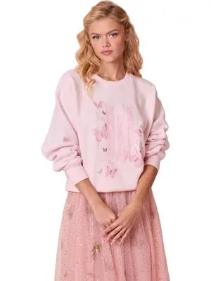 LoveShackFancy Wicked X Palo Printed Pullover - Wistful Pink