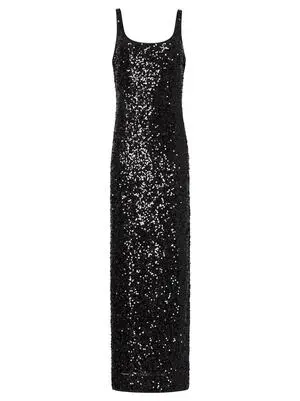 MILLY Tatum Shimmer Sequin Maxi Dress - Black