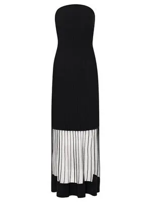 MILLY Dani Strapless Midi Dress - Black