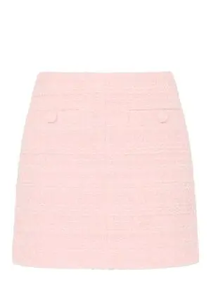 MILLY Briar Tweed Mini Skirt - Blush