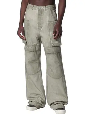 Rick Owens Vintage-effect Cotton Cargo Trousers - Beige