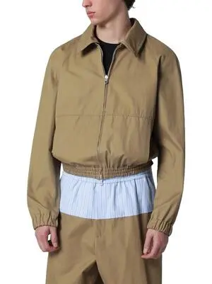 Dries Van Noten Cotton-blend Zip-up Jacket - Beige
