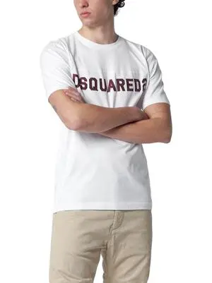 Dsquared2 T-shirt With Logo Embroidery - White