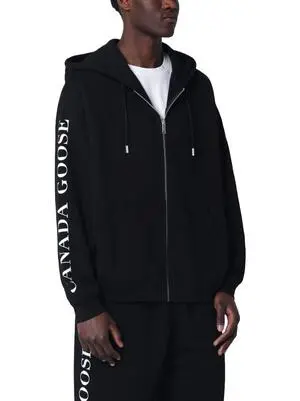 Canada Goose Zip-up Sweatshirt With Logo - Black
