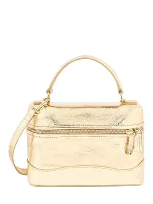 Sandro Tangolino Metallic Leather Vanity Bag - Gold