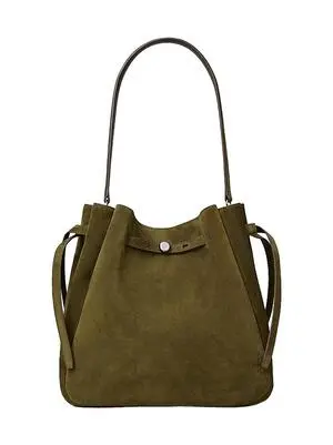 Tory Burch Large Suede Hobo Bag - Leccio