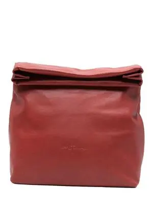 CORTANA Large Leather Clutch - Red
