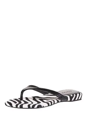 Aqua Jules Embellished Thong Sandals - Zebra