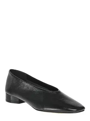 Aqua Amira Flat - Black Leather