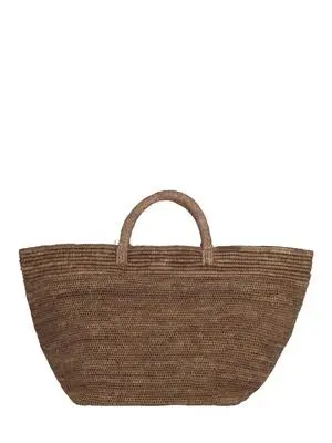 IBELIV Vanilla Raffia Tote Bag - Brown