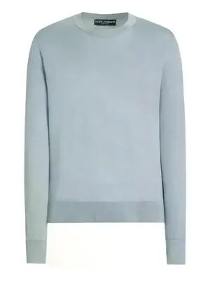 Dolce & Gabbana Crew-neck Long-sleeve Top - Blue