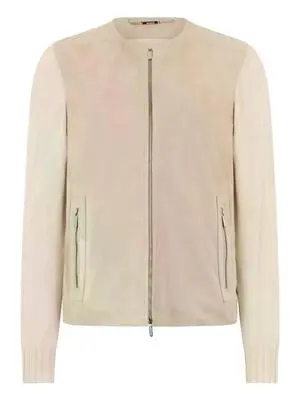 MOORER Erica Zip-up Cardigan - Neutrals
