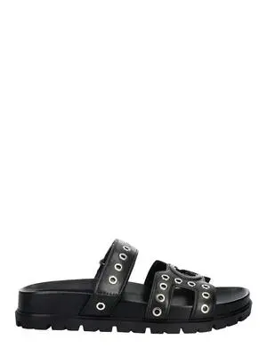 Guess Eyelet Embellished Sandals - Black