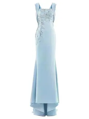 SAIID KOBEISY Long Length Crepe Dress - Blue