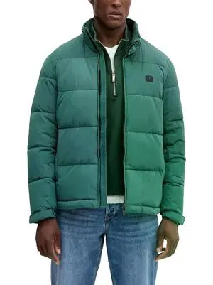 TRUSSARDI Logo-patch Puffer Jacket - Green
