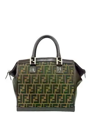 Fendi Zucca Canvas Handbag - Brown