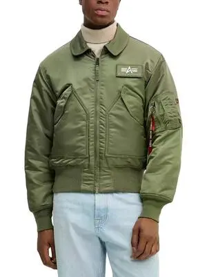 ALPHA INDUSTRIES Logo Patch Zip-Up Jacket