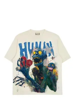 ALL HUMAN Graphic-print T-shirt - Neutrals