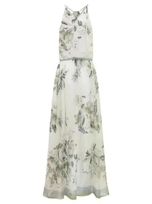ANNA MOLINARI Floral Print Maxi Dress - White