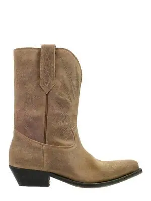 GOLDEN GOOSE Wish Star Cowboy Boots - Neutrals