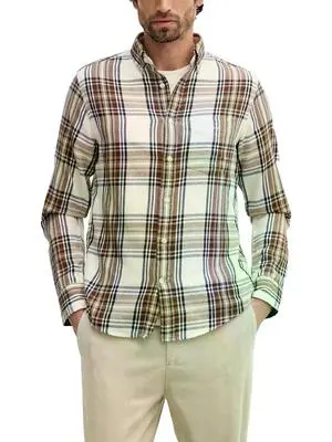 Gant Checked Chest-pocket Shirt - Neutrals