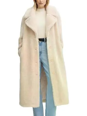 Guess Eugenie Collared Coat - Neutrals