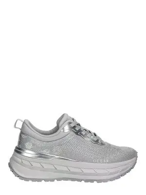 Guess Logo Metallic Trim Sneakers - Grey