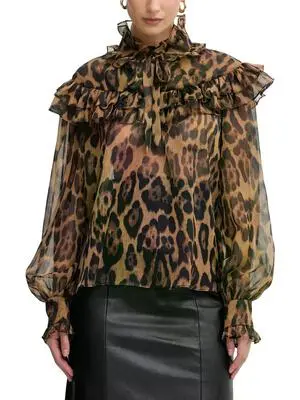 Bardot Leopard-print Blouse - Brown