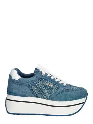 Guess Monogram Platform Sneakers - Blue