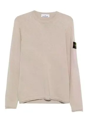 Stone Island Compass-motif Crew-neck Sweater - Neutrals