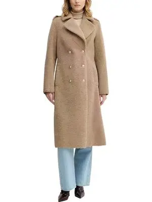 Guess Double-breasted Overcoat - Neutrals