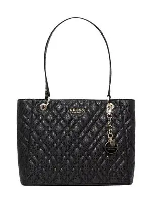 Guess Isemay Quilted Shoulder Bag - Black