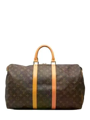 LOUIS VUITTON 2003 Monogram Keepall 45 Travel Bag - Brown