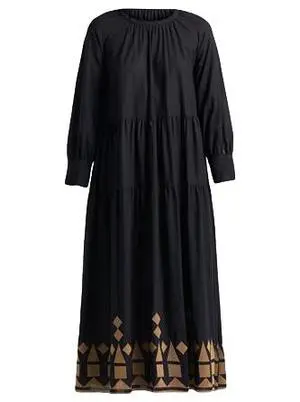 Alpha Studio Cotton Maxi Dress - Black