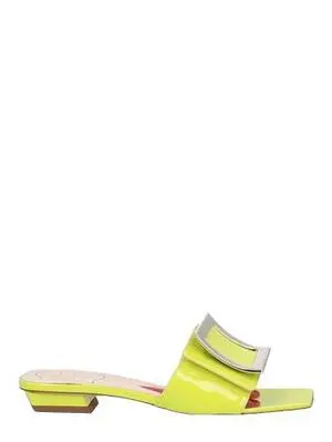 ROGER VIVIER Lime Leather Sandals - Green