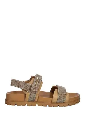 Guess Monogram-strap Sandals - Neutrals