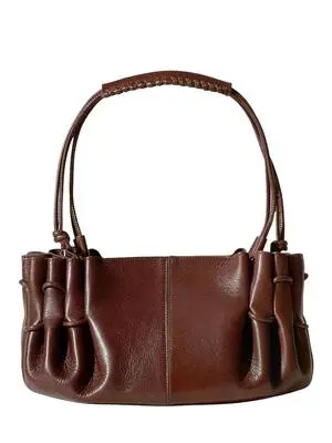 Hereu Braided-handle Shoulder Bag - Brown