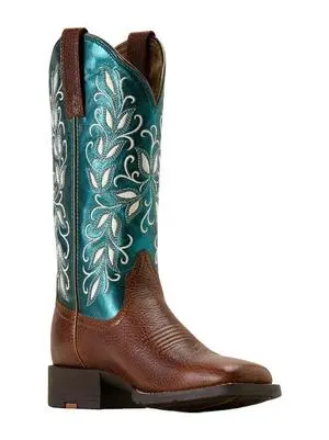 Ariat Western Boot - Beasty Brown/metallic Sea