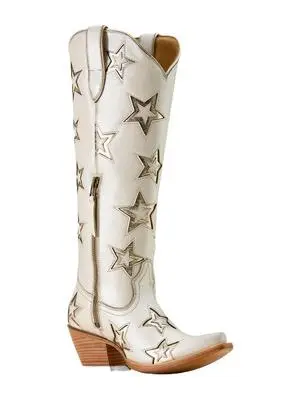 Ariat Casanova Star X Toe Western Boot - Ivory Pearl