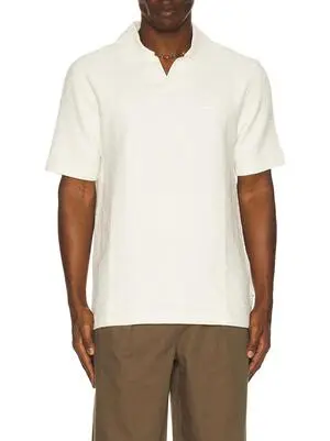 SAMSOE SAMSOE Samac V-neck Polo In Cream - Clear Cream