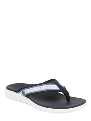 Vionic Indigo Woven Flip-flops - Navy Blazer Multi